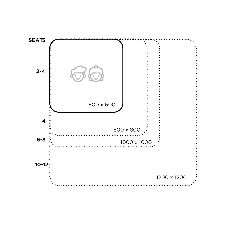 1000 Square Puffer Table - Starex