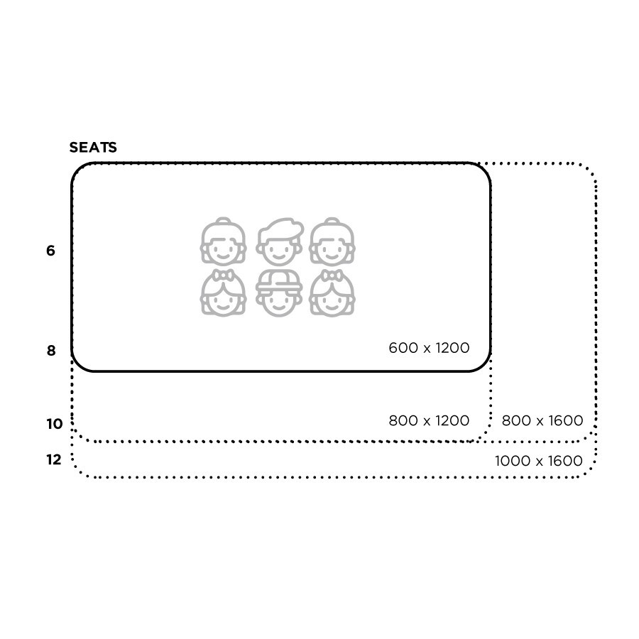 1200x800 Rectangle Table - Starex